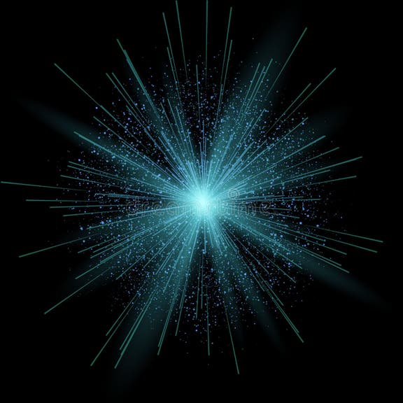 Firework Lines with Particle Star Dust Stock Illustration ...