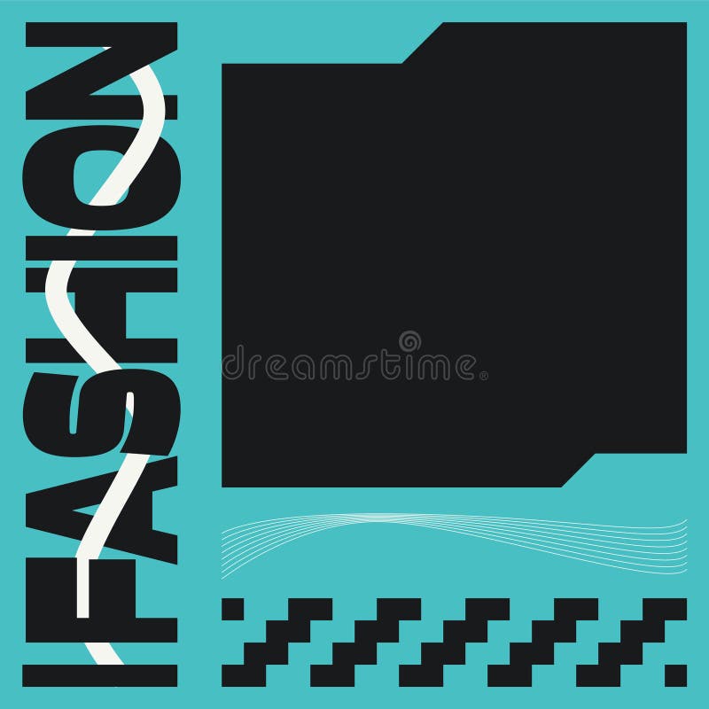 Futuristic Flat Blue Frame with Some Black Assets Template, Cyberpunk ...