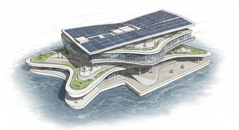 Extensive Solar Panel Roofing Stock Illustrations – 2 Extensive Solar ...