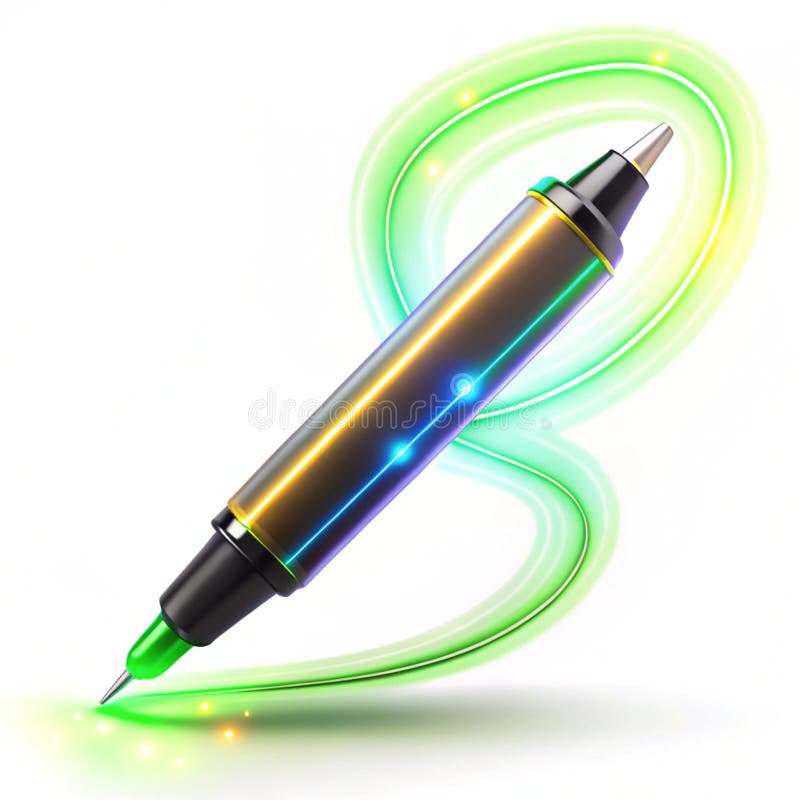 Glowing Animated Ink Trail Stock Illustrations – 6 Glowing Animated Ink ...