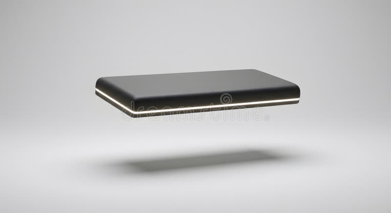 Futuristic Floating Platform Design: Sleek Black Rectangular Product ...