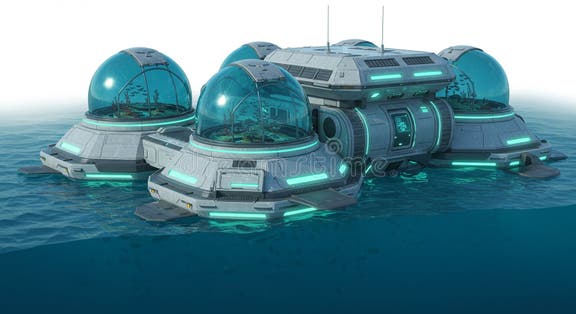 Futuristic Floating Structure with Interconnected Modules on Water ...