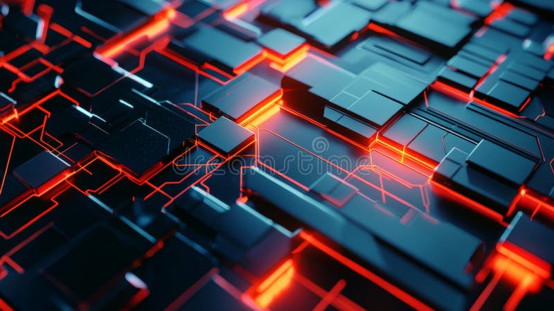 Futuristic Flow: Abstract 3D Tech Background with Copy Space ...