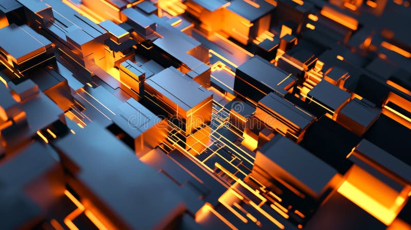 Futuristic Flow: Abstract 3D Tech Background with Copy Space ...