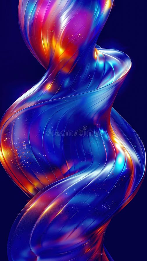 Futuristic Flow. Dynamic Abstract Digital Art for Posters, Book Covers ...