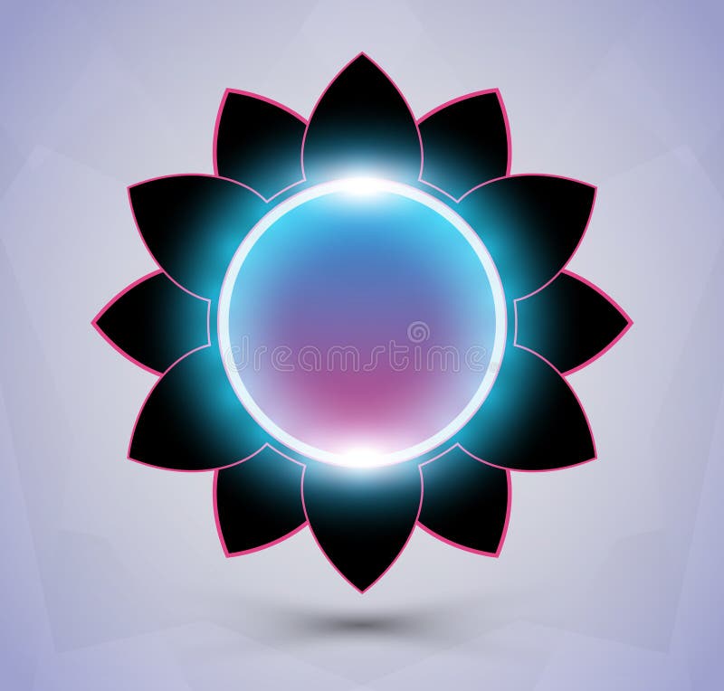 Futuristic flower stock vector. Illustration of cool - 39808030