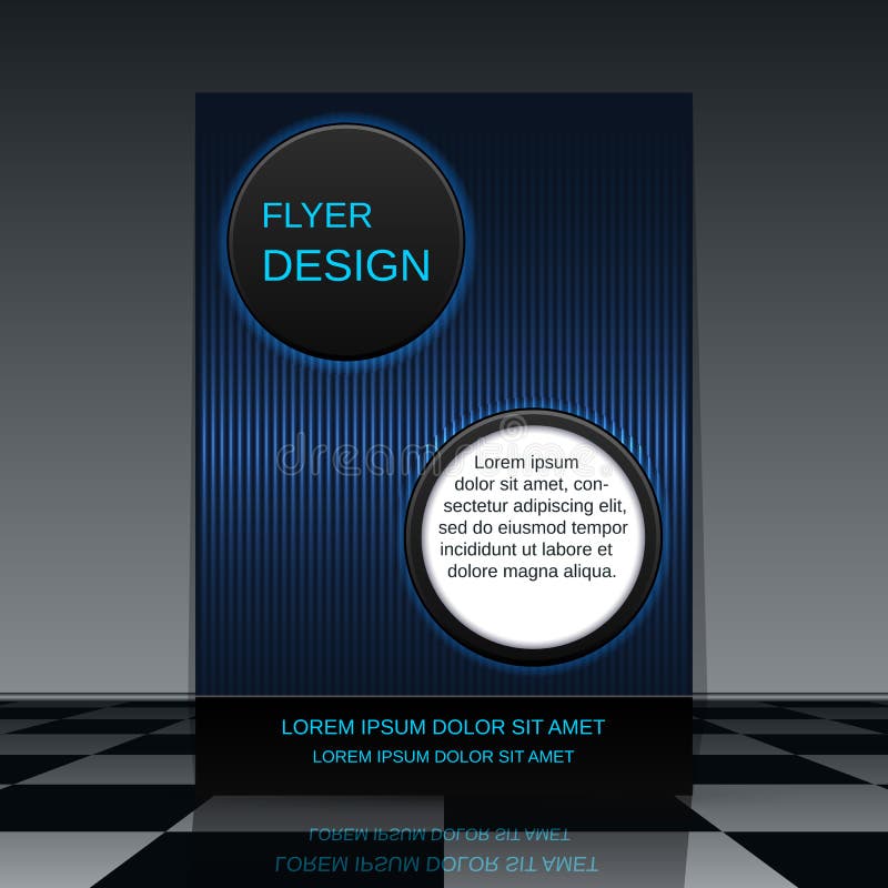 Futuristic Flyer Vector Template Stock Vector - Illustration of modern ...