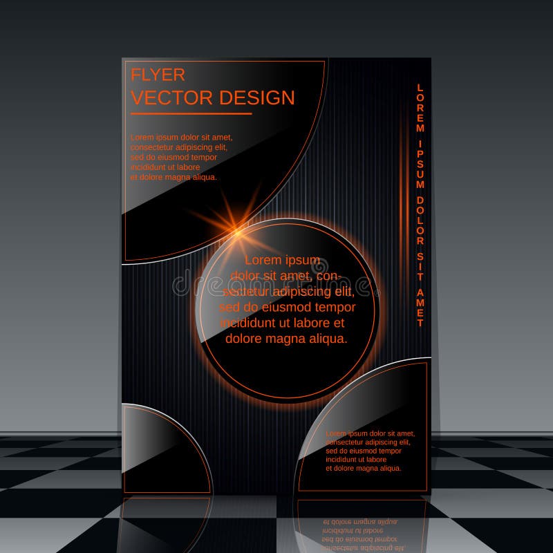 Futuristic Flyer Vector Template Stock Vector - Illustration of ...