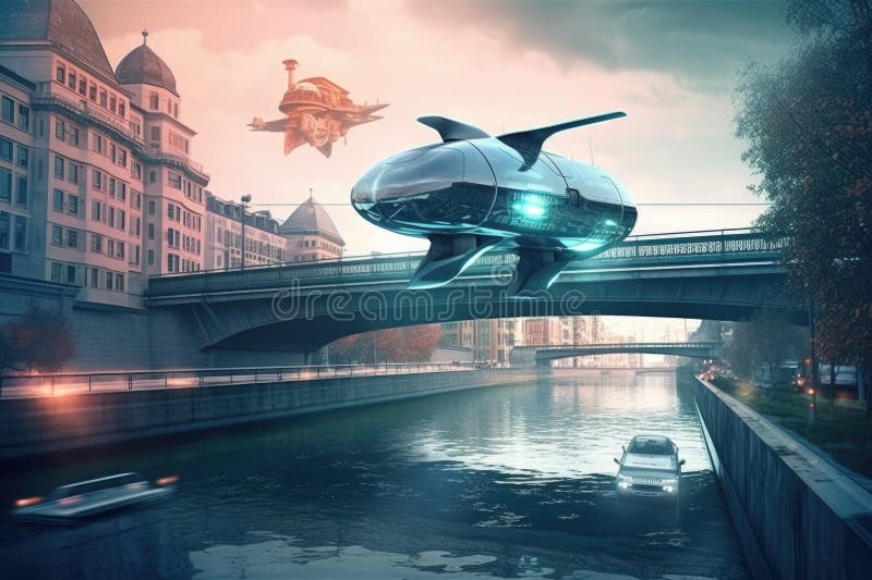 Flying Bus Crossing River Stock Illustrations – 2 Flying Bus Crossing ...