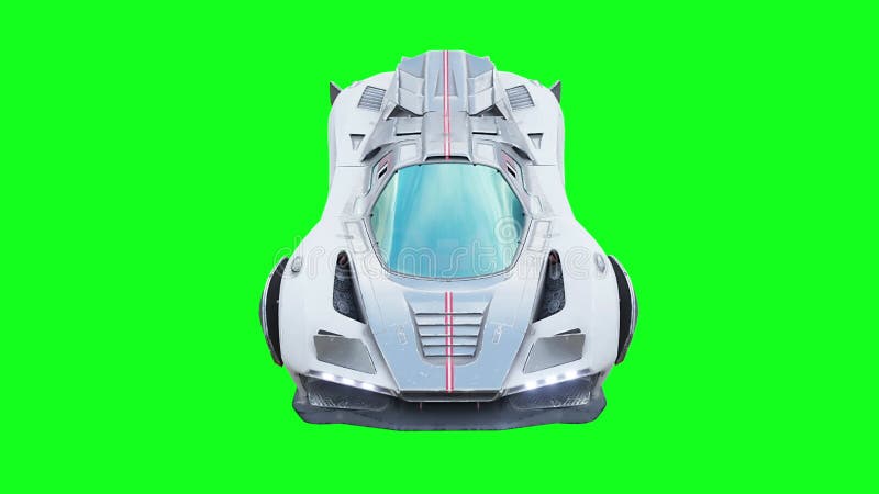 Futuristic Flying Car, Taxi. Green Screen Isolate. Stock Video - Video ...