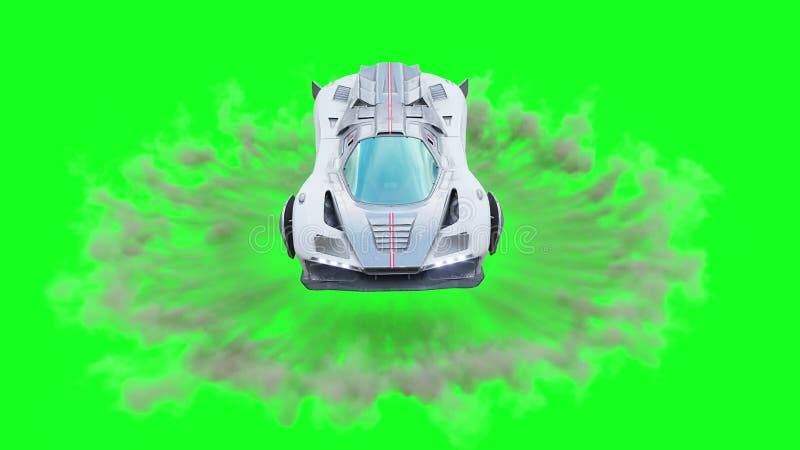 Futuristic Flying Car, Taxi. Green Screen Isolate. Stock Video - Video ...
