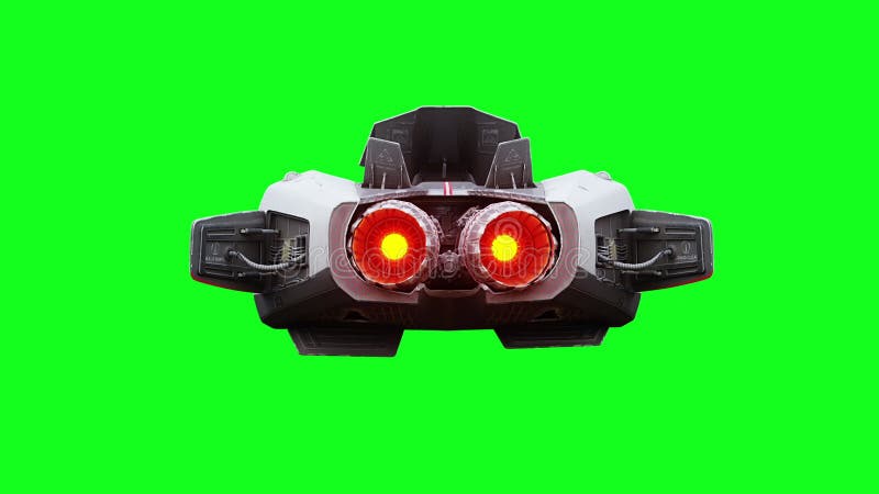 Futuristic Flying Car, Taxi. Green Screen Isolate. Stock Video - Video ...