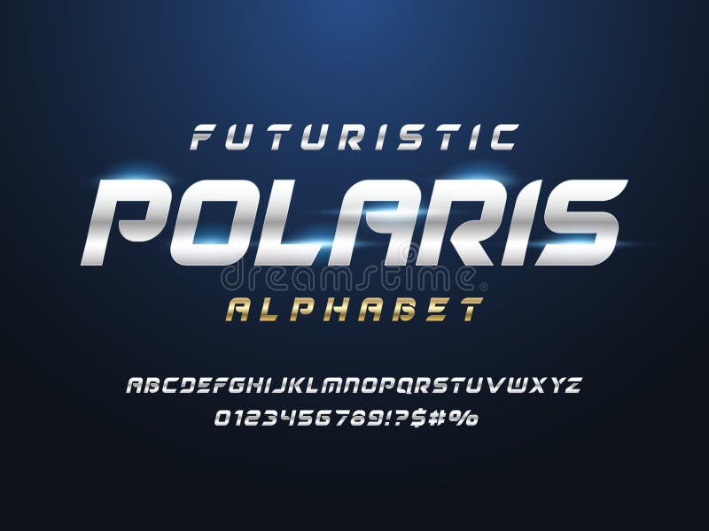 Futuristic font stock vector. Illustration of text, design - 252642089