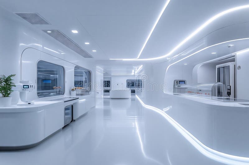 Futuristic Food Lab Using Advanced AI Technology Stock Image - Image of ...