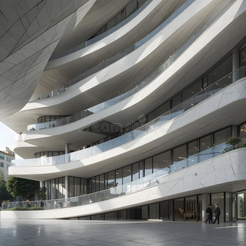 Futuristic Forms: Abstract Modern Architecture Design Stock ...