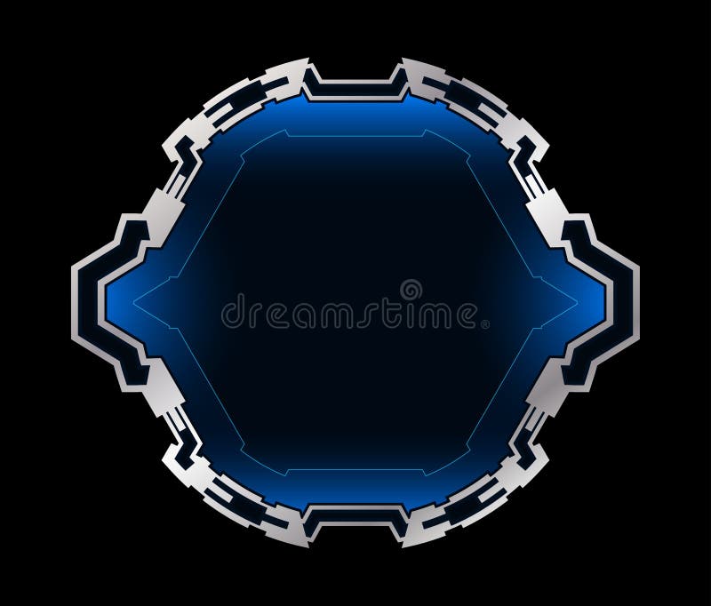 Futuristic Frame with Copy Space Stock Vector - Illustration of design ...