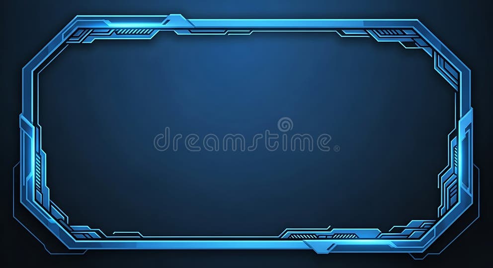 Futuristic Frame Design with a Blue Gradient and Geometric Patterns ...