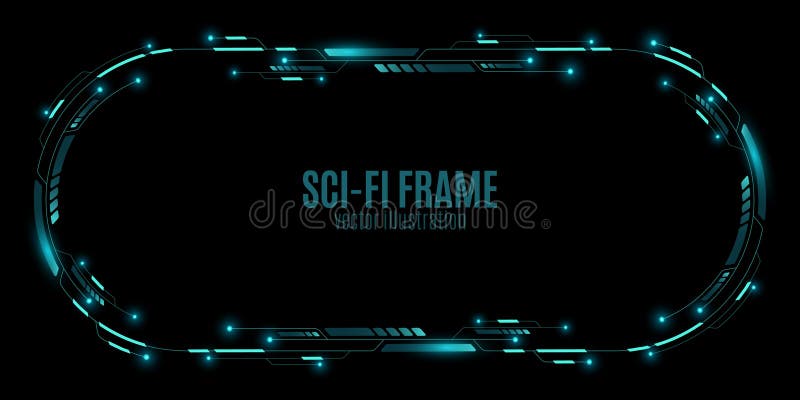 Futuristic Frame with Light Effect. Sci-fi Element for Your Design. GUI ...