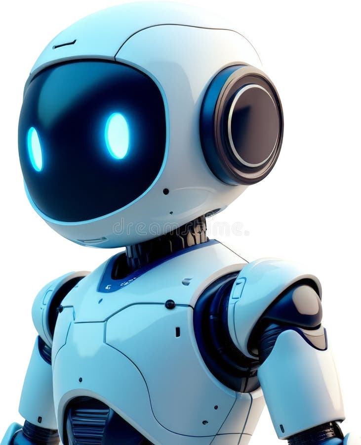 Futuristic Friendly Robot Character Ideal for Technology and Innovation ...