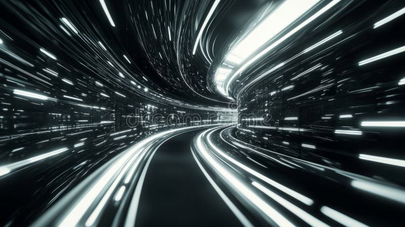 Futuristic Fusion Background with Minimal Glowing Lines and Smooth Tech ...