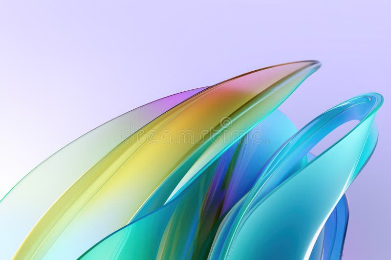 Futuristic Fusion: 3D Render Abstract Wallpaper Blends Transparency and ...
