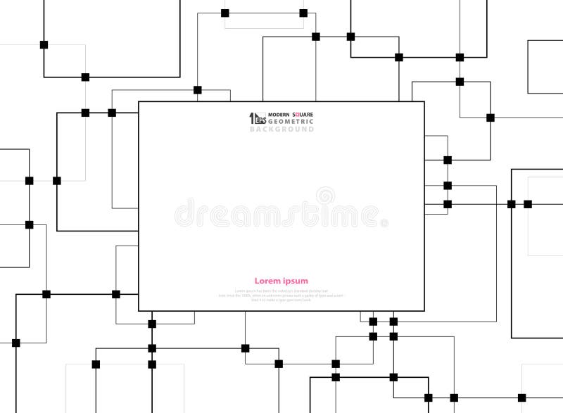 Futuristic Future Technology of Black Square Pattern with Space ...