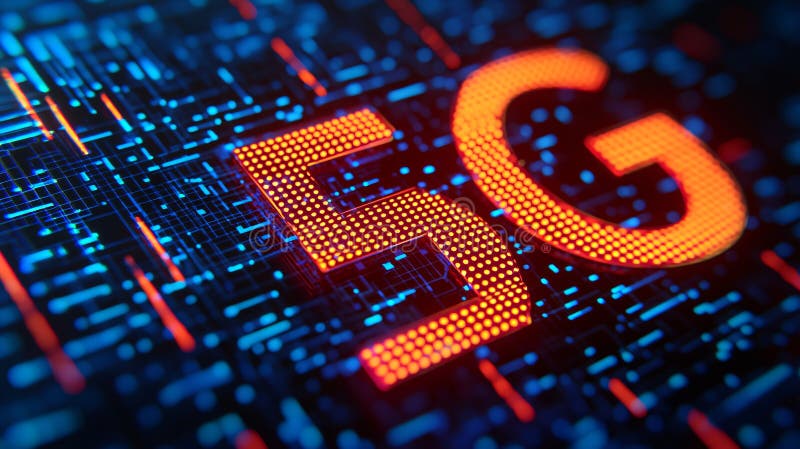 Futuristic 5G Network Technology Abstract Digital Circuit Board with ...