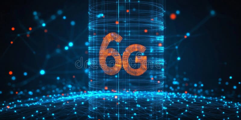 Futuristic 6G Network Technology Revolutionizing Global Connectivity with Low Poly Wireframe ...