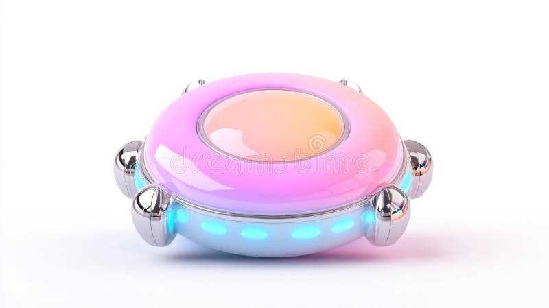 Futuristic Gadget with Colorful Lights and Smooth Design Stock ...