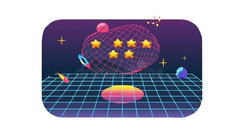 Futuristic Galactic Grid, Space Exploration, Digital Universe, Vector ...