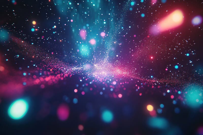 Futuristic Galactic Scene with Vibrant Colors and Cosmic Shapes for ...