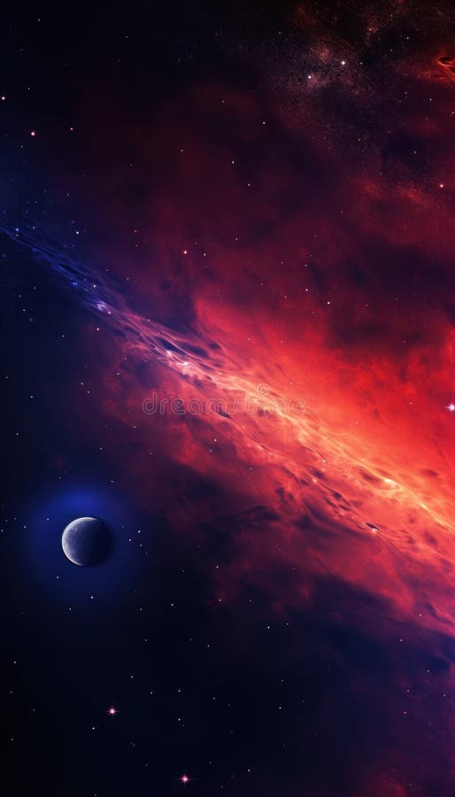 Futuristic Galactic Space Wallpaper Background Stock Illustration ...