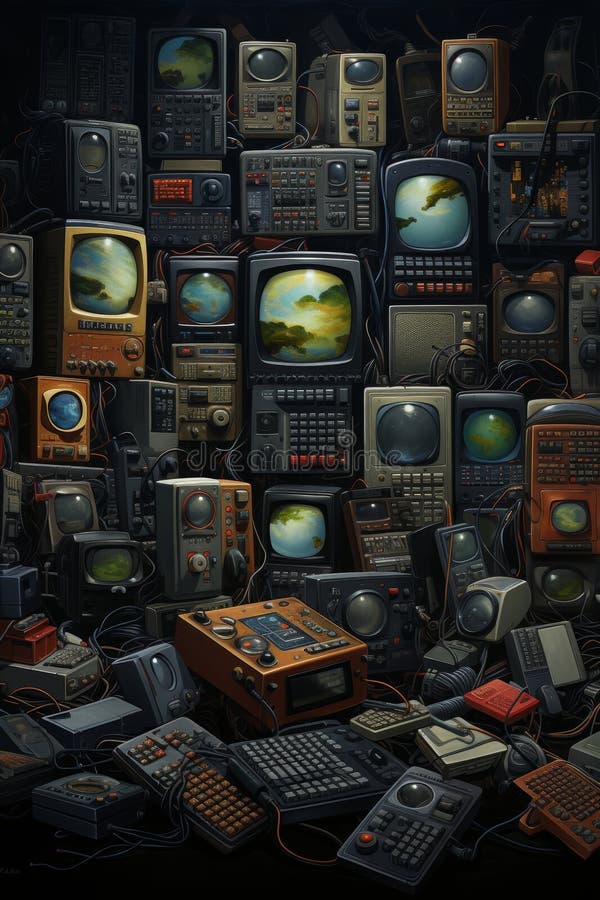 Futuristic Galaxy Communication Technology in Space Travel Collage ...