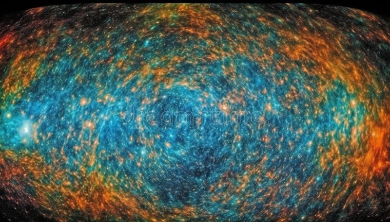 Futuristic Galaxy Exploding in Multi Colored Flame, a Digital Fantasy ...