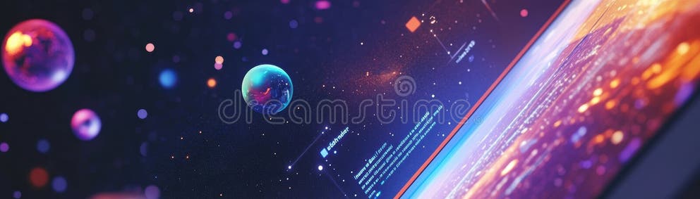 Futuristic Galaxy Visualization Stock Illustration - Illustration of astronomy, futuristic ...