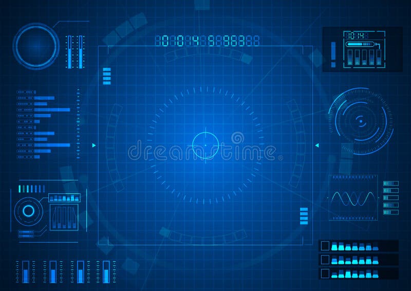 Futuristic Game Blue Technology Option Stock Vector - Illustration of ...