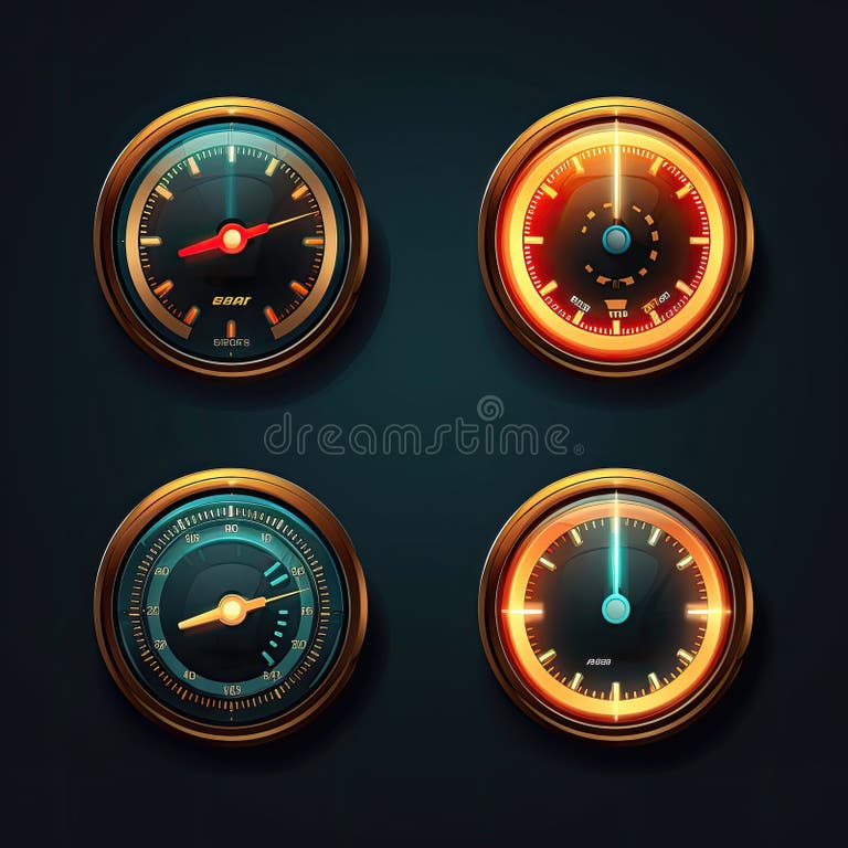 Futuristic Games Speedometer Ai Generated Stock Photo - Image of ...