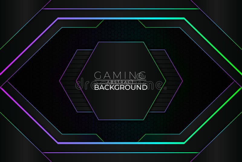 Futuristic Modern Gaming Background Design Overlapped Shape Stock ...