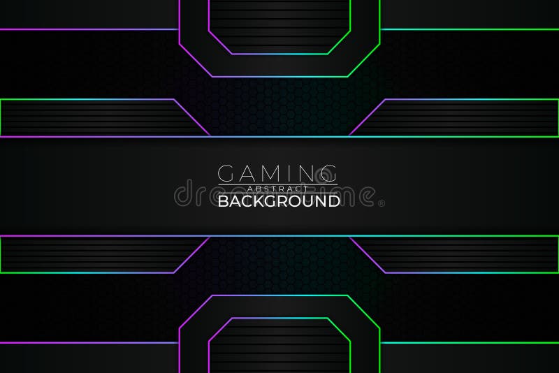 Futuristic Modern Gaming Background Design Overlapped Shape Stock ...