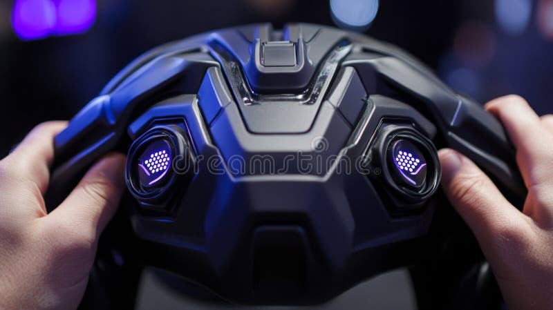 Futuristic Gaming Headset Device Shown Close Up Stock Illustration ...