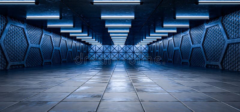 Futuristic Garage or Hangar. Concrete Background. Garage or Hangar with ...