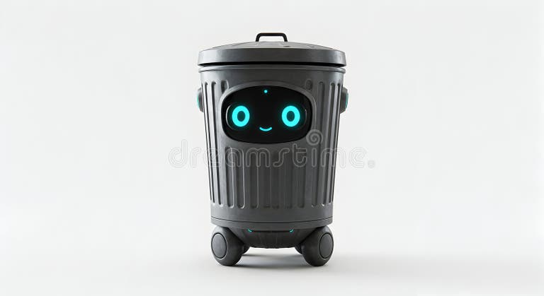 Futuristic Garbage Bin with a Digital Friendly Face Promotes Recycling ...