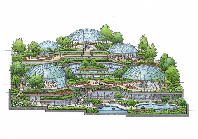 Multiple Glass Domes Stock Illustrations – 188 Multiple Glass Domes ...
