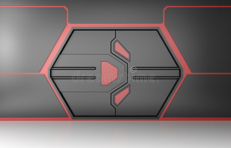 Futuristic gate stock illustration. Illustration of iron - 29435873