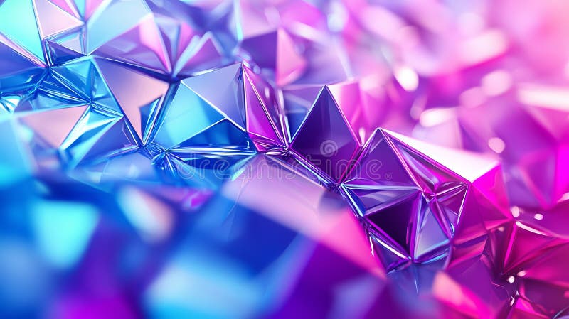 A Futuristic Geometric Crystal Background, Iridescent Texture, and ...