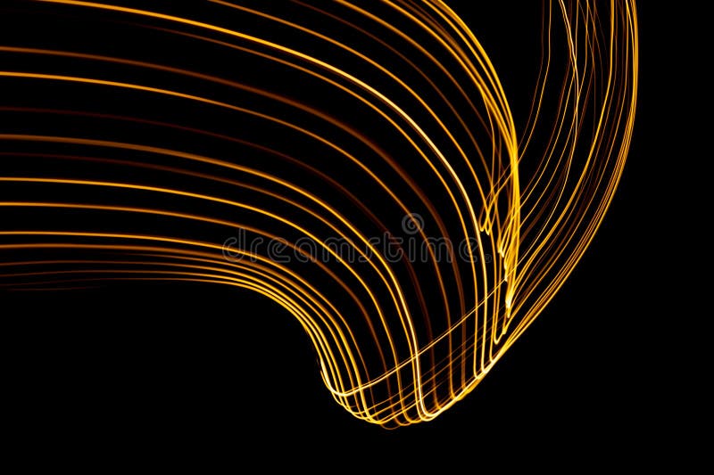 Futuristic Geometric Figures. Gold Lines Abstract Shape Stock Image ...