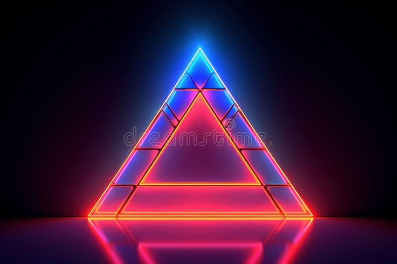 Geometric Neon Abstract Animated Background Stock Illustration ...