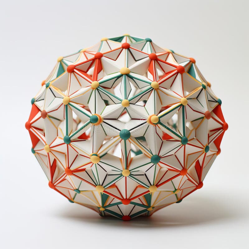 Futuristic Geometric Pattern on Vibrant 3d Sphere Design Inspiration ...