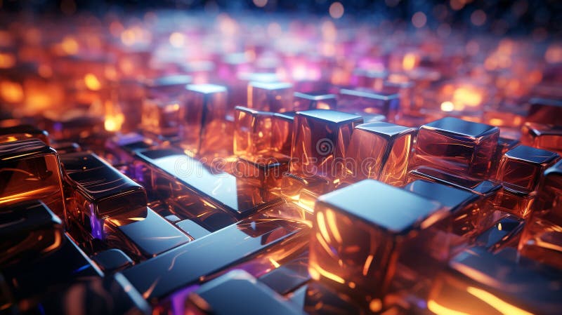 Futuristic Geometric Shapes Connect for Modern Abstract Design ...