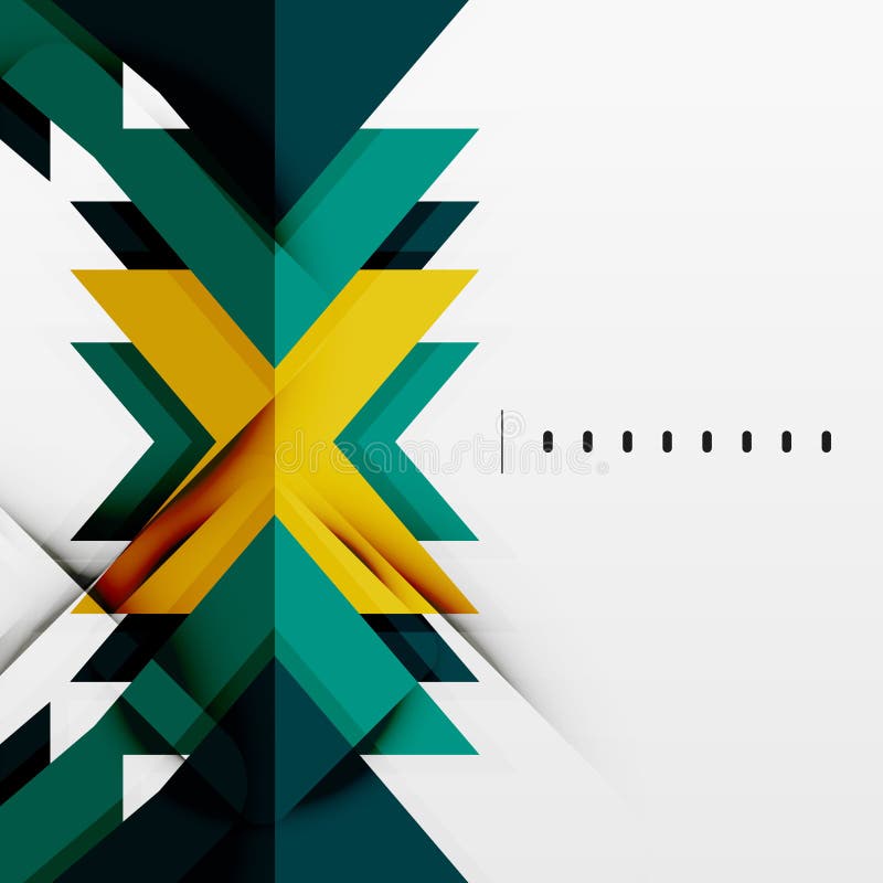 Futuristic Geometric Shapes, Minimal Design Stock Vector - Illustration ...